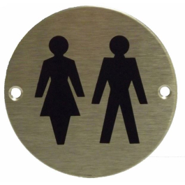 Buy (DPR) - Unisex Toilet Sign-Satin Stainless Steel SSS (SG